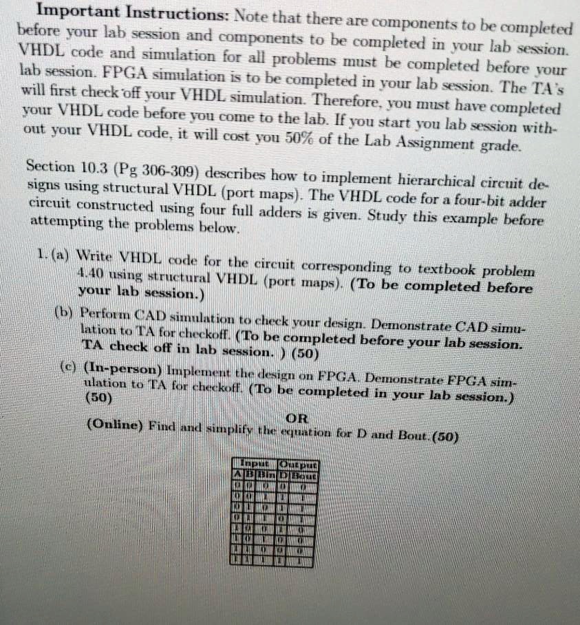 important instructionsnote that there are components to be completed before your lab session and ...