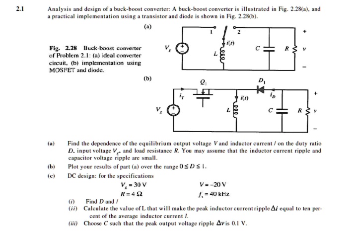 2.1 Analysis and design of a buck-boost converter: A...