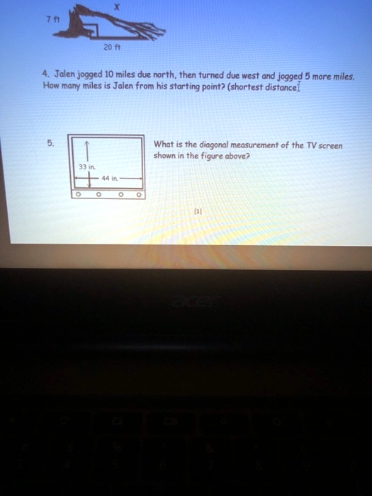 jalen jogged 10 miles due north then turned due west and jogged 5 more ...