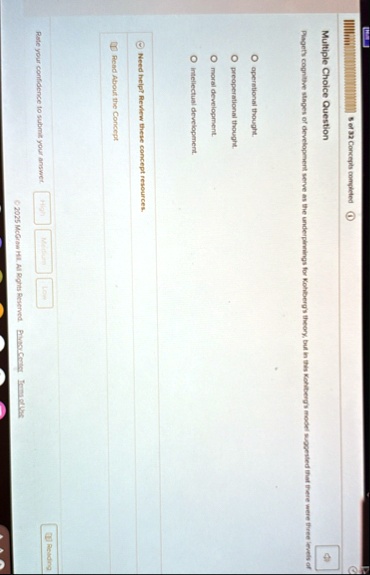8 of 32 concepts completed multiple choice question piagets cognitive stages of development ...