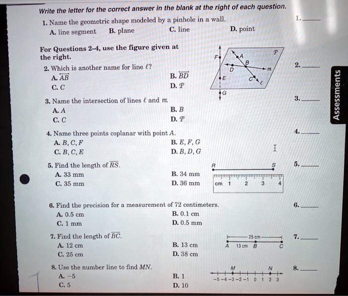 SOLVED: Write the letter for the correct answer in the blank at the ...