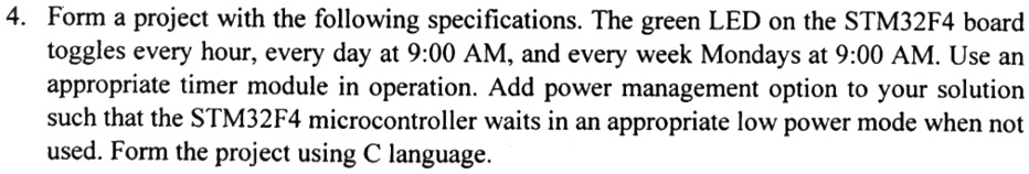 SOLVED: Problem for System Programming with C Language using an embedded development card in ...