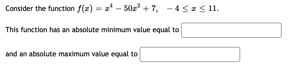Consider the function f(z) = x 502? + 7, 4