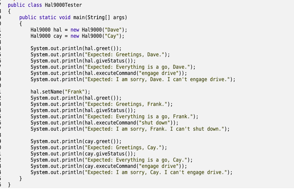 SOLVED: • public String getName() Gets the name of the crew member. • public void setName(String ...