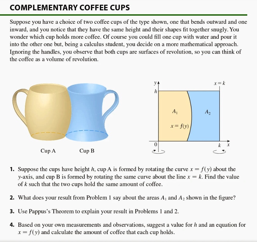 complementary coffee cups suppose you have a choice of two coffee cups ...