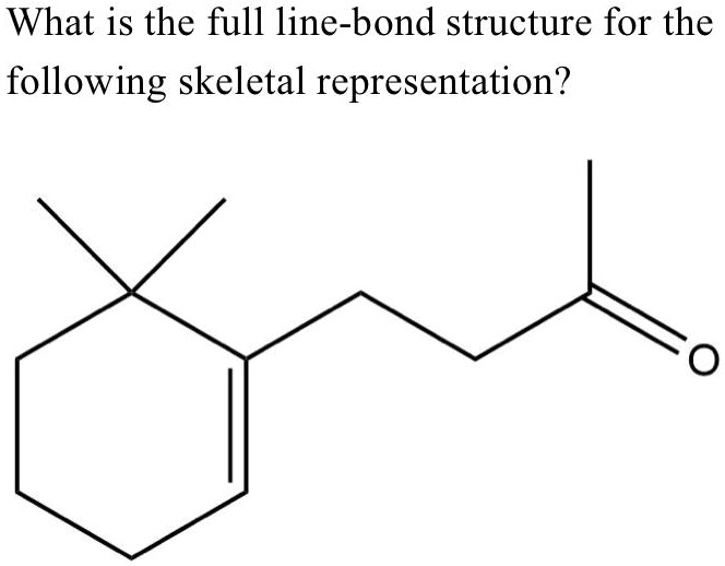 What is the full line-bond structure for the following skeletal ...