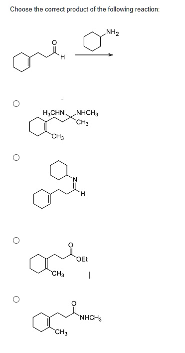 SOLVED: Choose the correct product of the following reaction: NHz HzCHN ...