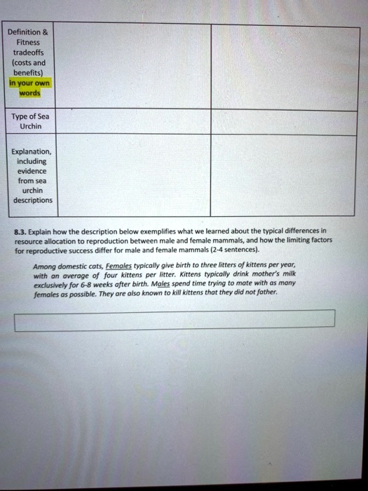 [GET ANSWER] definition fitness tradeoffs costs and benefits your own ...