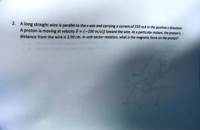 SOLVED: long straight wire is parallel to the x-axis ad carrying ...