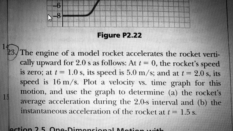 figure p222 23 the engine of a model rocket accelerates the rocket ...