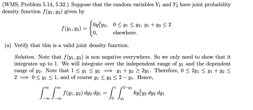 SOLVED: (WMS, Problem 5.14,5.32.) Suppose that the random variables Yi ...