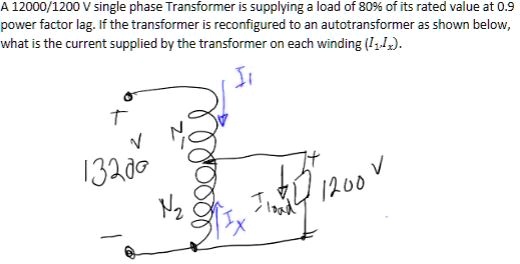 SOLVED: Power factor lag. If the transformer is reconfigured to an ...
