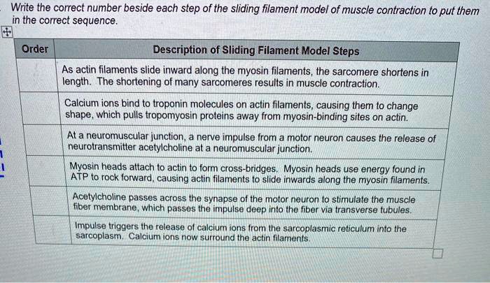 SOLVED: Write the correct number beside each step of the sliding ...