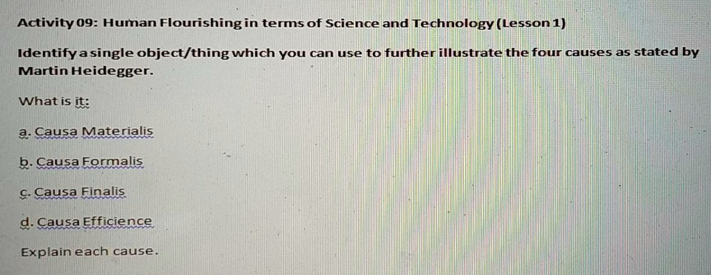 Activity 09: Human Flourishing in terms of Science and Technology ...