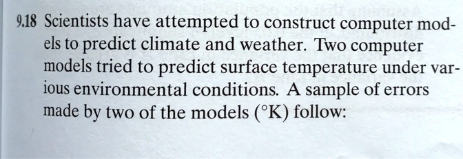 SOLVED: Scientists have attempted to construct computer models to ...