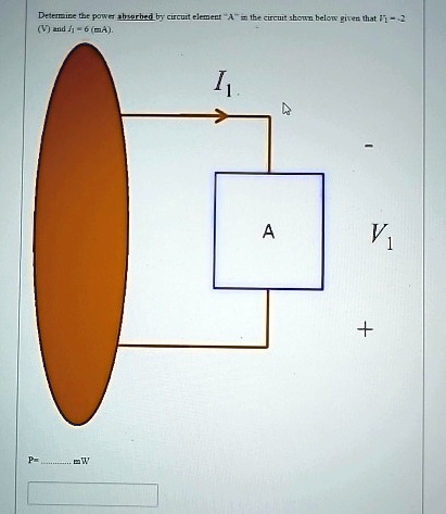 determine the power absorbed by circuit element in the circuit shown ...