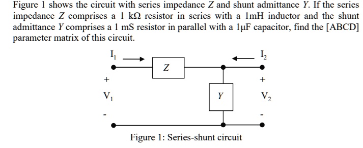 figure l shows the circuit with series impedance z and shunt admittance ...