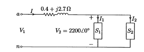 SOLVED: A three-phase line has an impedance of 0. 4 + j2. 7Ω per phase ...