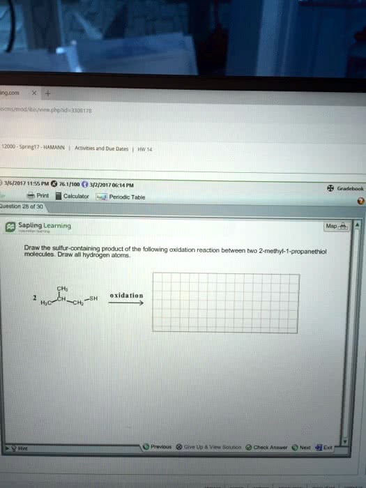 SOLVED: Draw the sulfur-containing product of the following oxidation reaction between two 2 ...