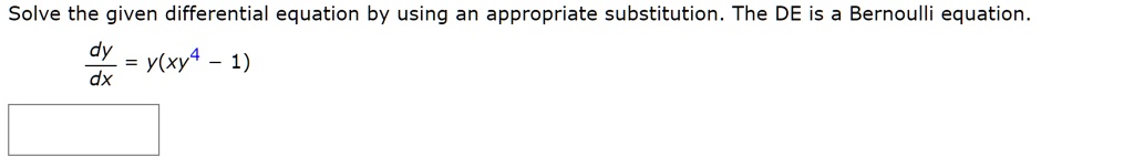 SOLVED: Solve the given differential equation by using an appropriate ...