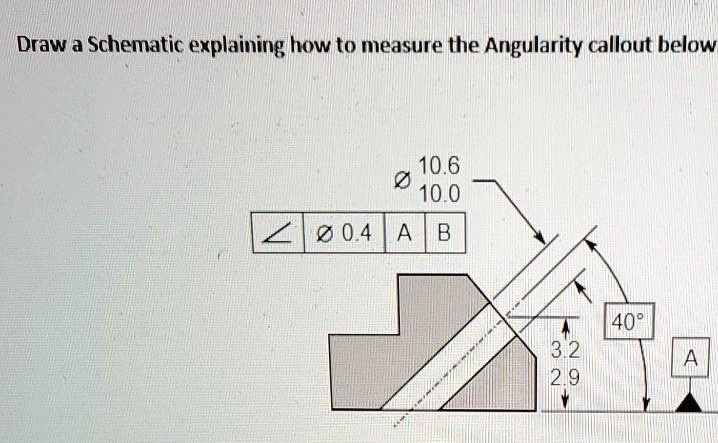 Also explain the tolerance zone and size. Draw a schematic explaining ...