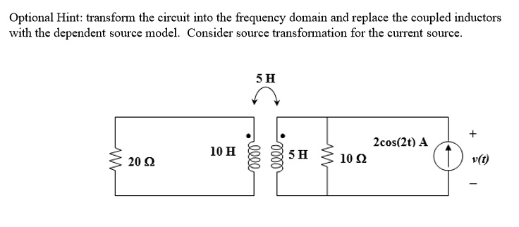 SOLVED: Optional Hint: Transform the circuit into the frequency domain and replace the coupled ...