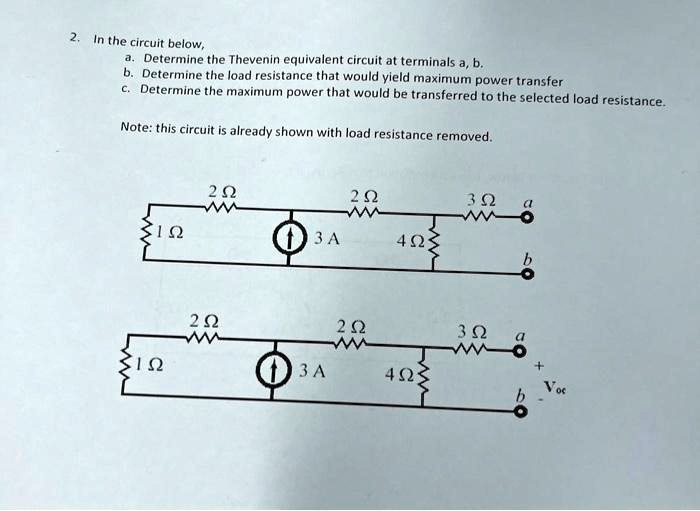 SOLVED: the circuit below; Determine the Thevenin equivalent circuit at ...