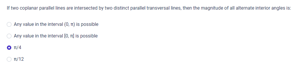 SOLVED: If two coplanar parallel lines are intersected by two distinct parallel transversal ...