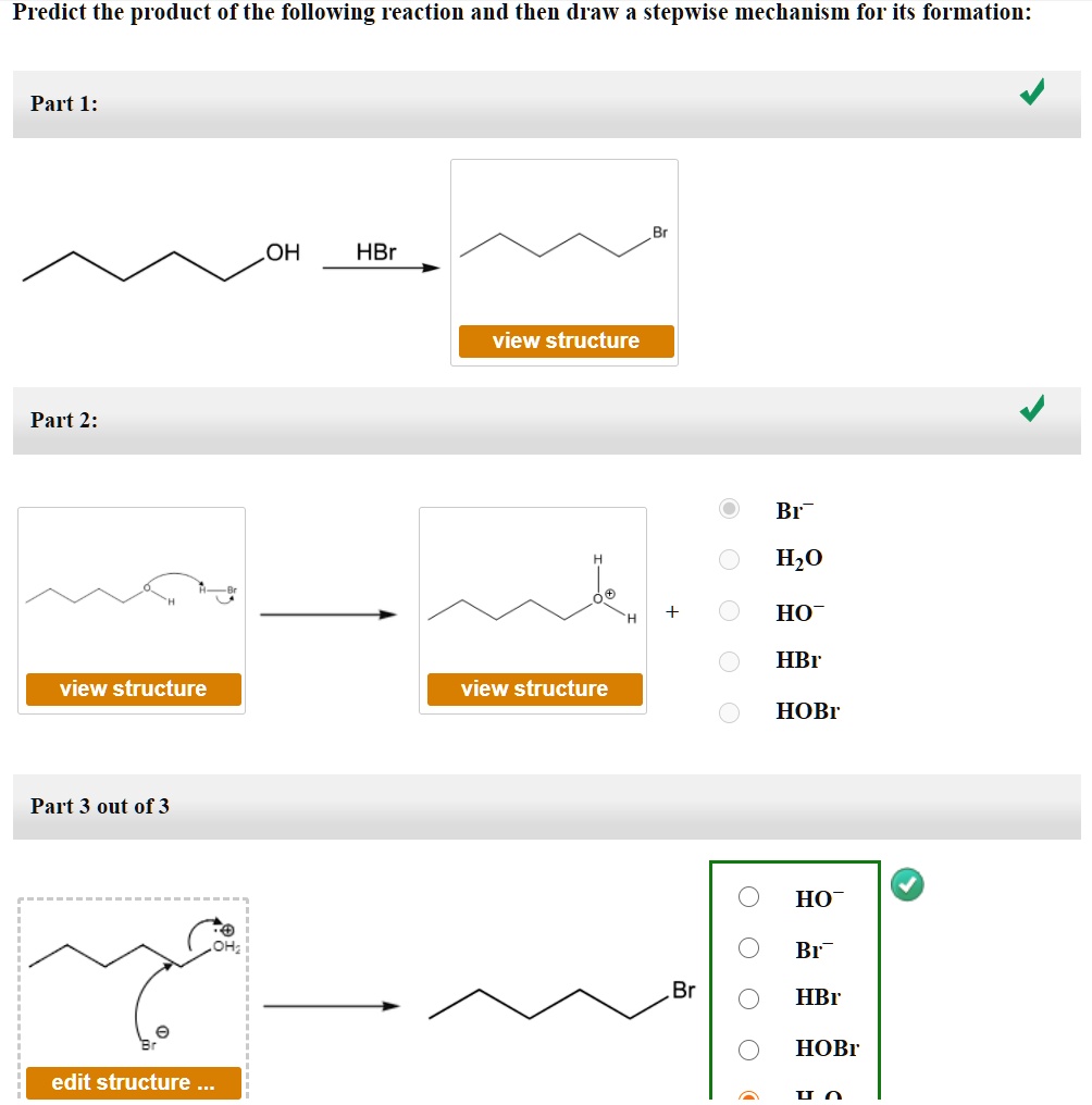 SOLVED: Text: Predict the product of the following reaction and then draw a stepwise mechanism ...