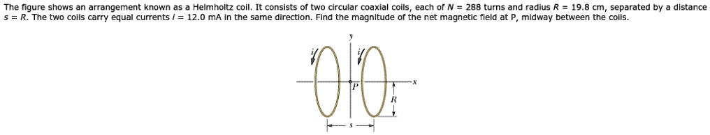 SOLVED: The figure shows an arrangement known as Helmholtz coil;, It ...