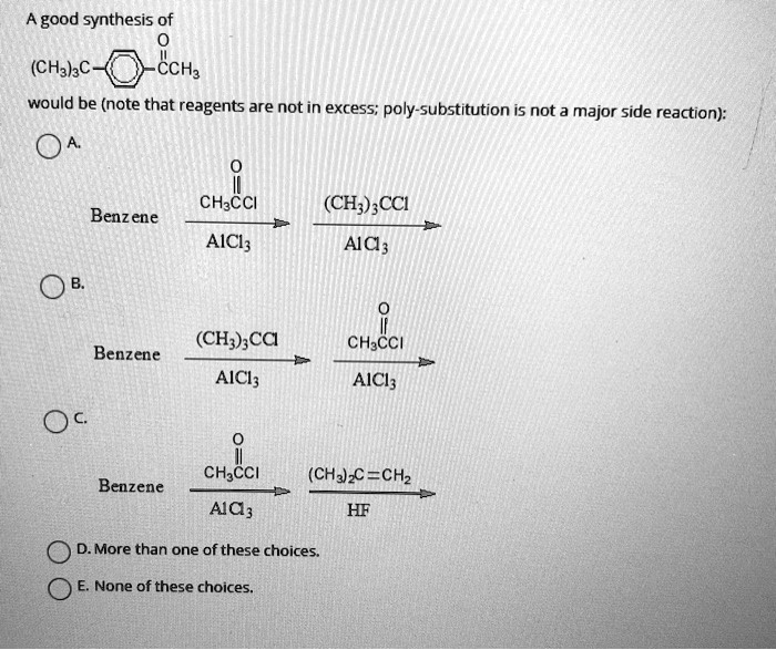 SOLVED: A good synthesis of (CH3CH2CH2CH3) would be (note that reagents ...