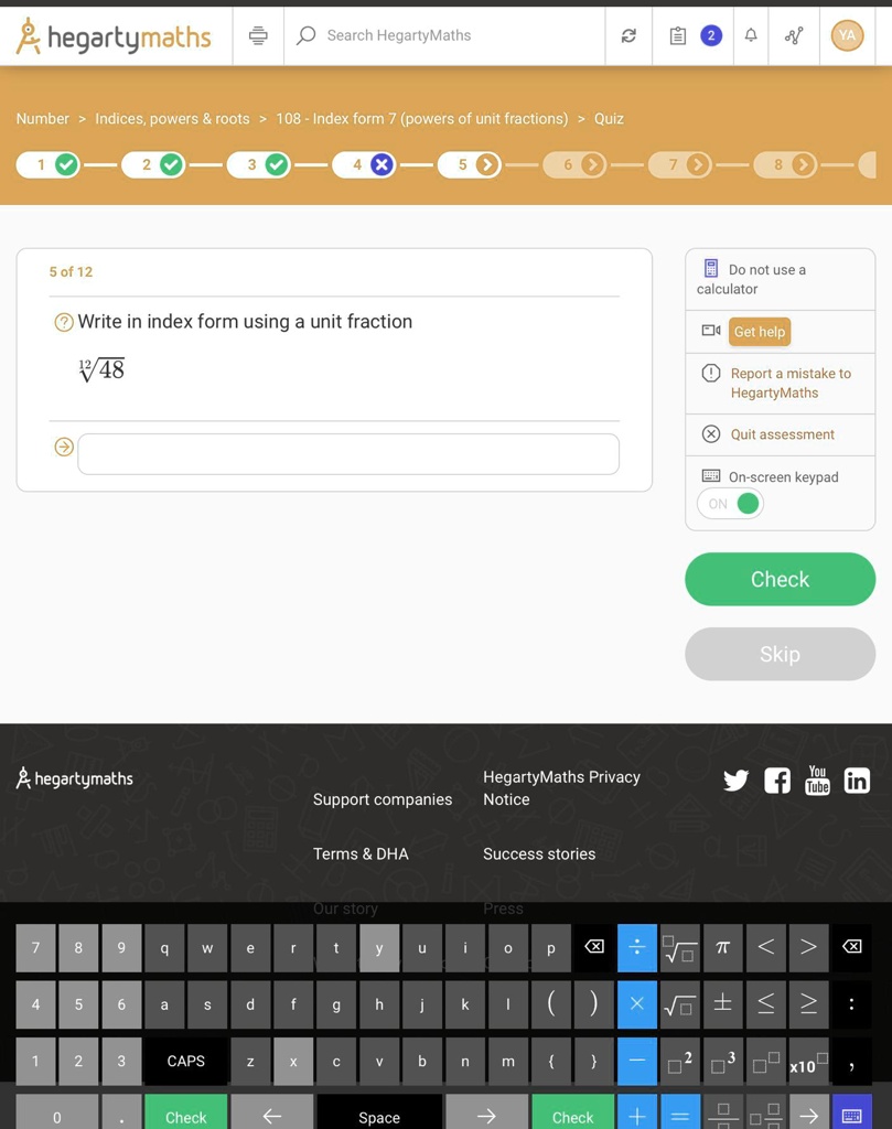 SOLVED: Really would appreciate some help, thank you x. HegartyMaths ...