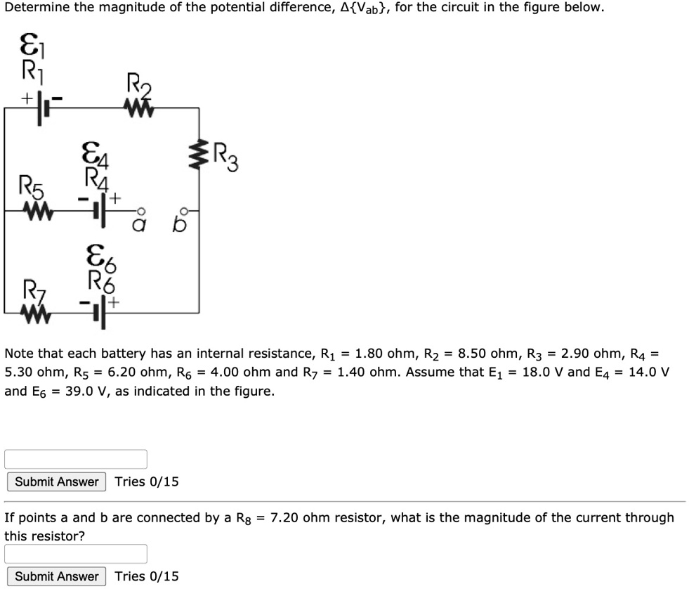 Solved Determine The Magnitude Of The Potential Difference 4vab For
