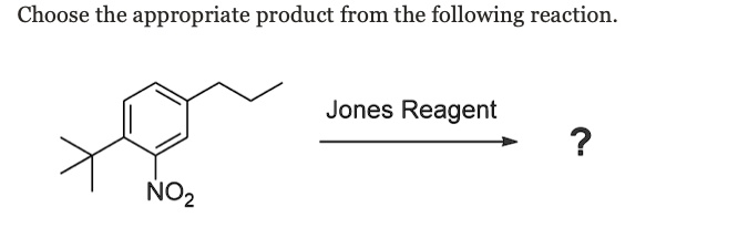 SOLVED:Choose the appropriate product from the following reaction ...