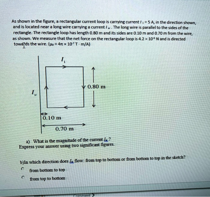 as shown in the figure rectangular current loop is carrying current 5 ...