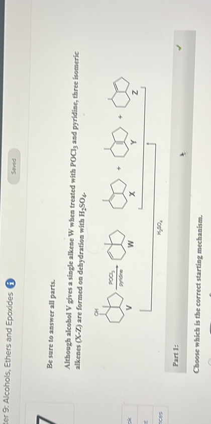 ter 9. Alcohols, Ethers and Epoxides i Serwet Ret sare to answer all ...