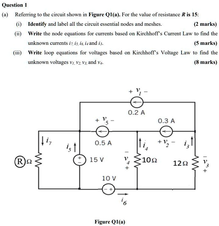 SOLVED: (a) Referring to the circuit shown in Figure Q1(a). For the value of resistance R is 15 ...