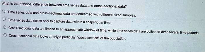 what is the principal difference between time series data and cross ...