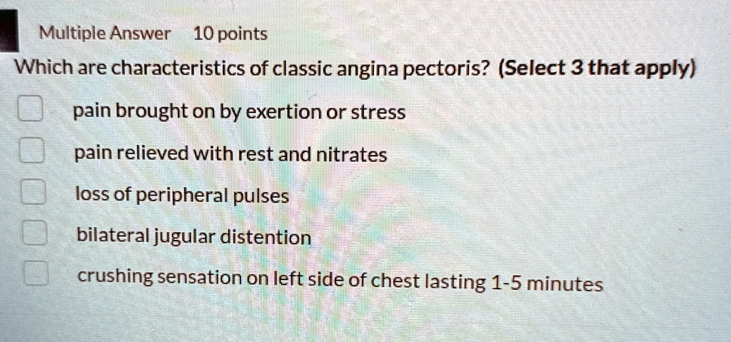 [GET ANSWER] multiple answer 10 points which are characteristics of ...