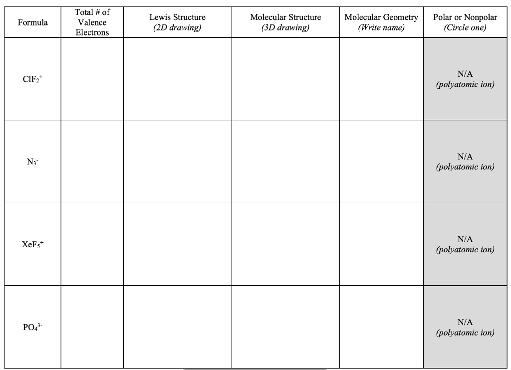 SOLVED: Text: Total number of Valence Electrons Lewis Structure (2D ...