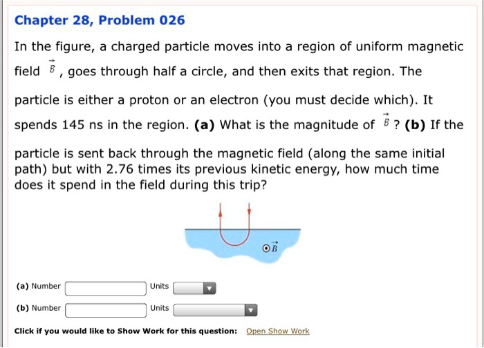 SOLVED: Chapter 28, Problem 026 In the figure, a charged particle moves into a region of uniform ...