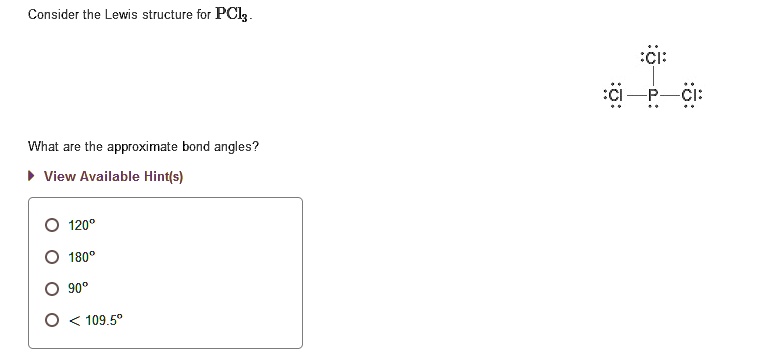 SOLVED: Consider the Lewis Structure for PClâ‚ƒ. What are the ...