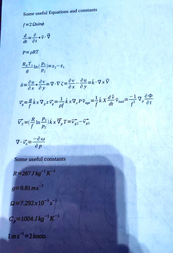 what is the mean column temperature at a 5400m thickness value at the ...