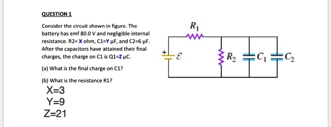 SOLVED: QUESTIONI Considcr thc circuit shown figurc . battery has emf 80. and negligible interna ...