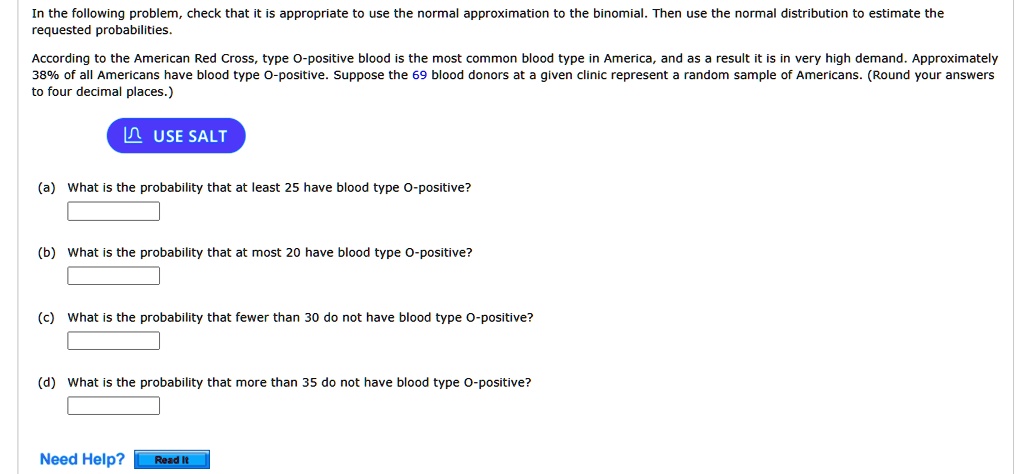 SOLVED: Texts: In the following problem, check that it is appropriate to use the normal ...