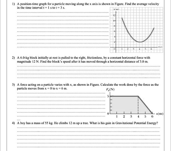 SOLVED: A position-time graph for a particle moving along the axis ...
