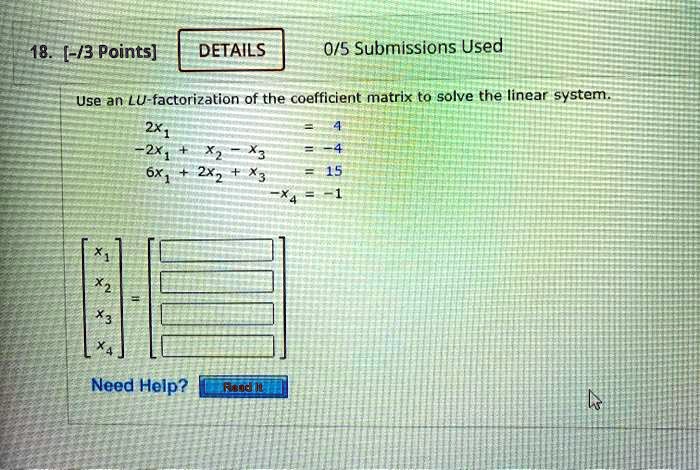 Solved 18 [ 3 Points] Details 0 5 Submissions Used Use An Lu