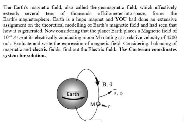 SOLVED: The Earth's magnetic field, also called the geomagnetic field ...