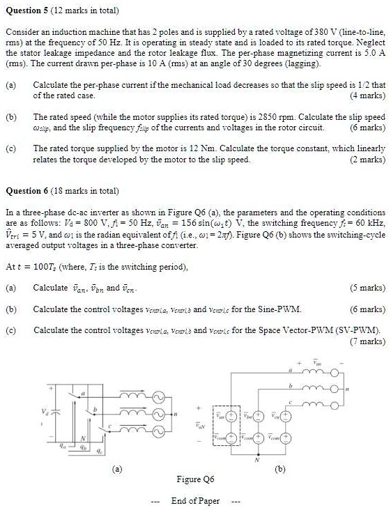 SOLVED: Consider an induction machine that has 2 poles and is supplied by a rated voltage of 380 ...