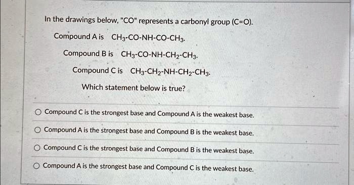 in the drawings below co represents a carbonyl group co compound a is ch3 co nh co ch3 compound ...